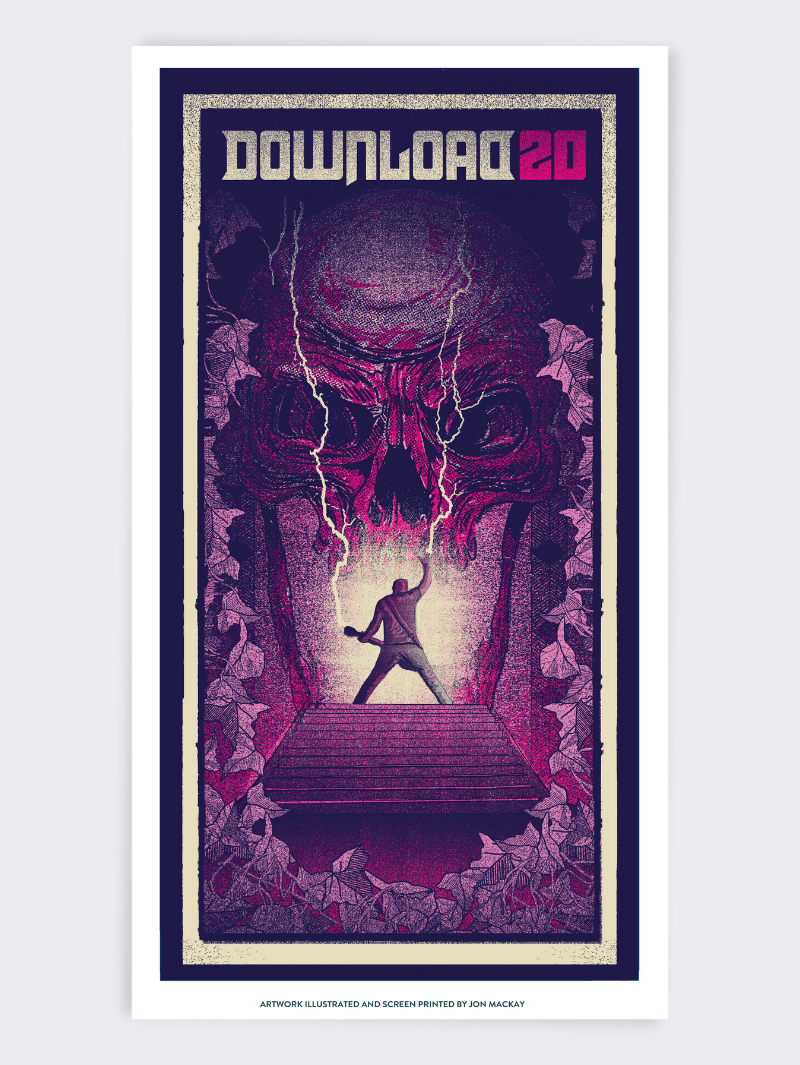 Jon Mackay 20th Anniversary Lithograph Print – Download Festival Shop