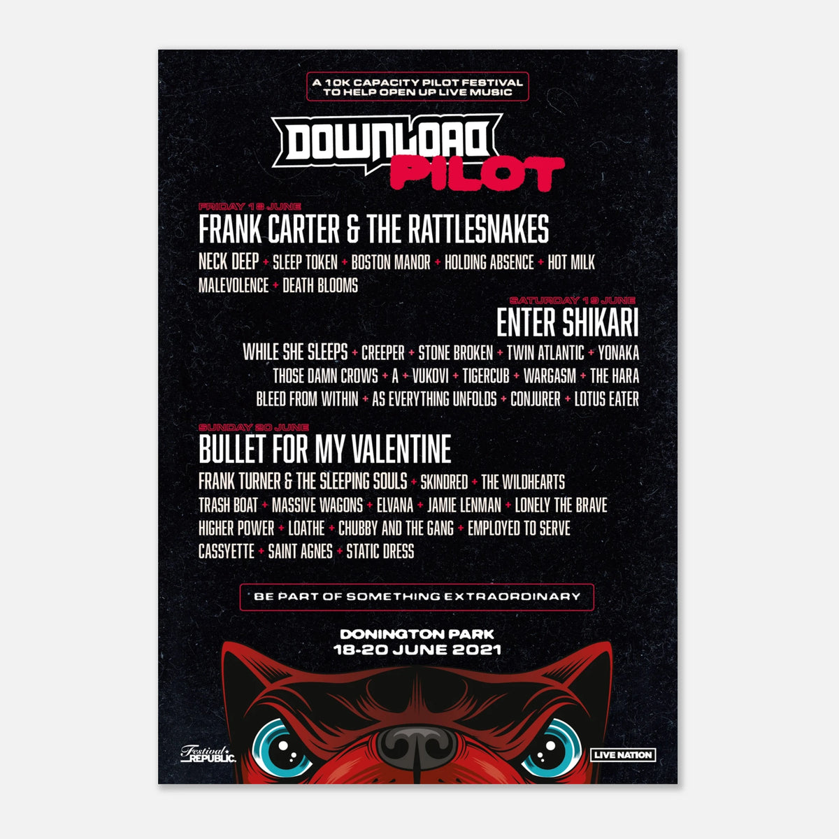 Download 2021 Line Up Poster A2 – Download Festival Shop