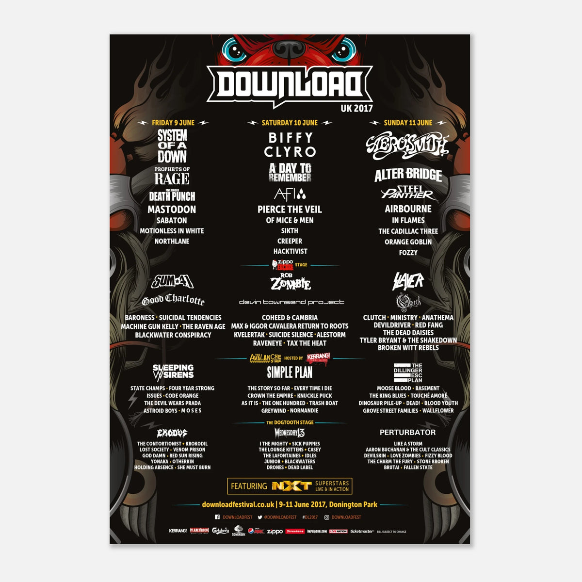 Download 2017 Line Up Poster A2 – Download Festival Shop