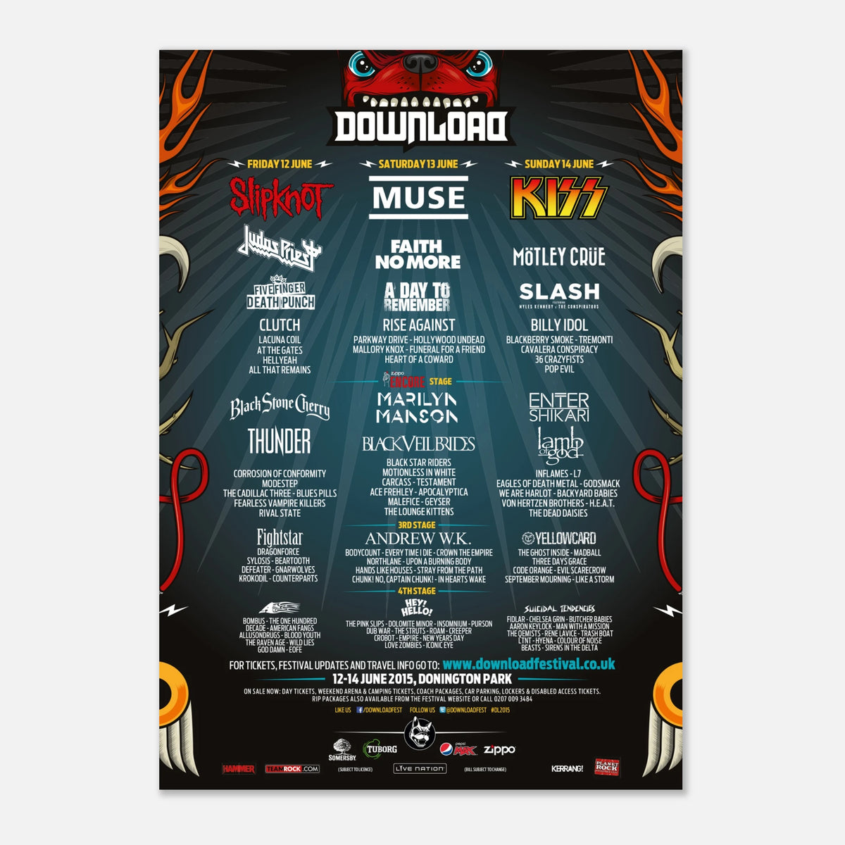 Download 2015 Line Up Poster A2 – Download Festival Shop