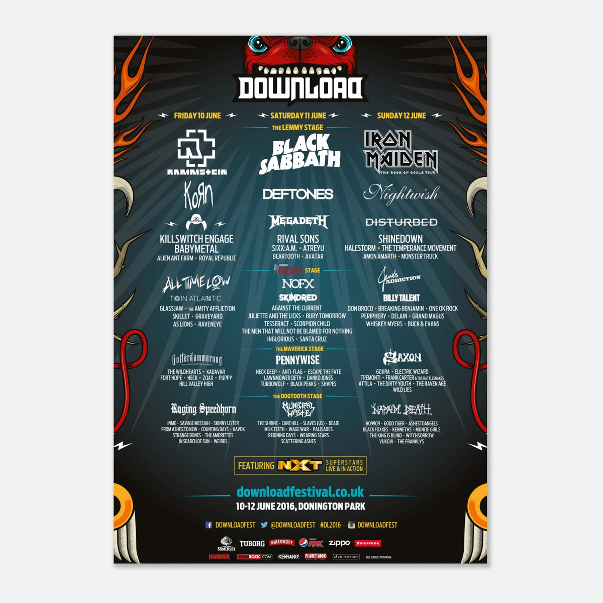 Download 2016 Line Up Poster A2 – Download Festival Shop